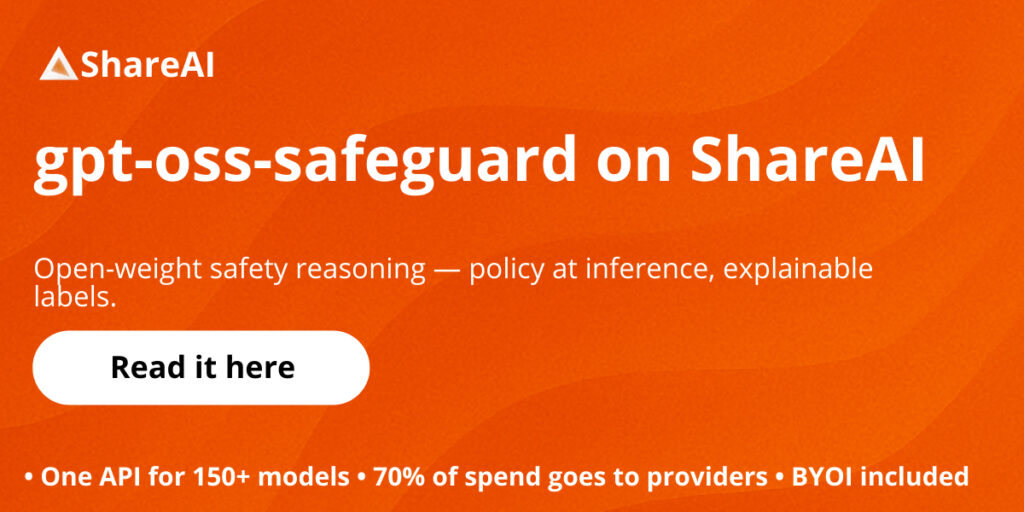 One API to 150+ AI Models — ShareAI